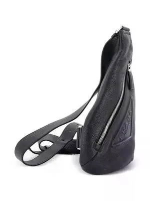 Prada Triangle Logo Sling Bag Leather Backpack