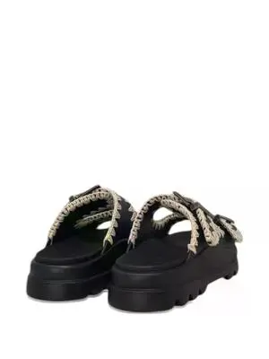 Mou Bounce Crochet-trim Platform Sandals