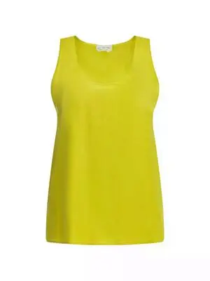 SA SU PHI Sleeveless Scoop Neck Tank Top - Yellow