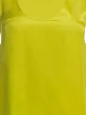 SA SU PHI Sleeveless Scoop Neck Tank Top - Yellow