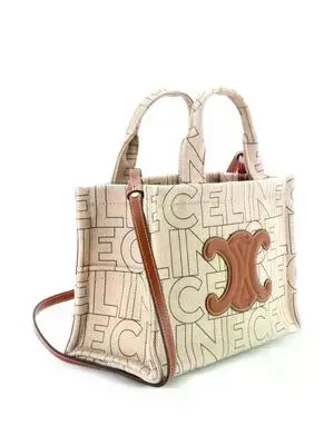 Celine Cabas Thais Triomphe Printed Small Tote Bag