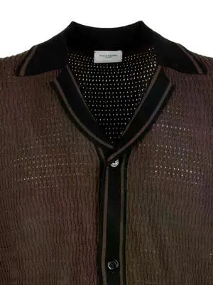 PAOLO PECORA Open-knit Button-up Shirt