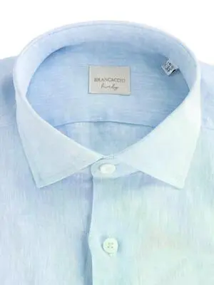 BRANCACCIO Spread-collar Button-up Shirt - Blue