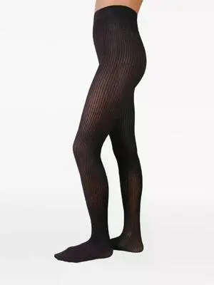 Swedish Stockings Zoe Ribbed Tights - Black