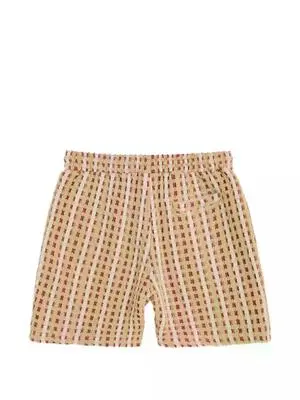 OAS Company Plaid Textured Shorts