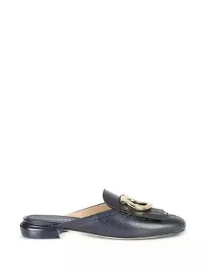 FERRAGAMO Gancini Fringed Mules