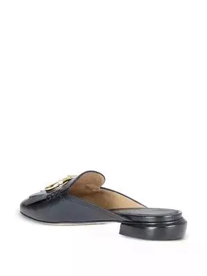 FERRAGAMO Gancini Fringed Mules