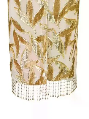Roberto Cavalli Tone Leaf-pattern Devoré-effect Skirt