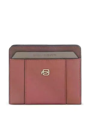 PIQUADRO Logo-plaque Bi-fold Leather Wallet - Orange