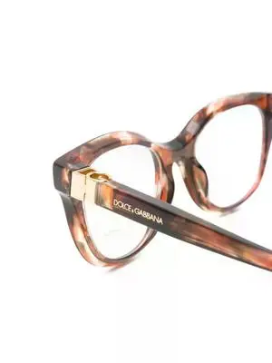 Dolce & Gabbana Tortoiseshell Cat-eye Glasses - Brown