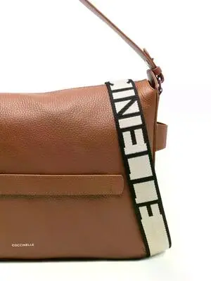 COCCINELLE Grainy Leather Shoulder Bag - Brown