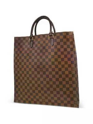 LOUIS VUITTON 2008 Sac Plat Damier Ebene Tote Bag
