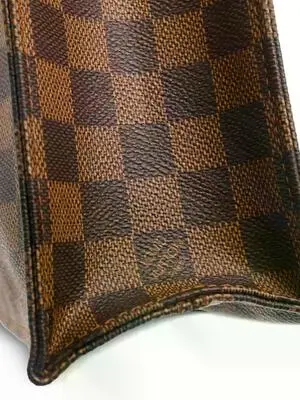 LOUIS VUITTON 2008 Sac Plat Damier Ebene Tote Bag