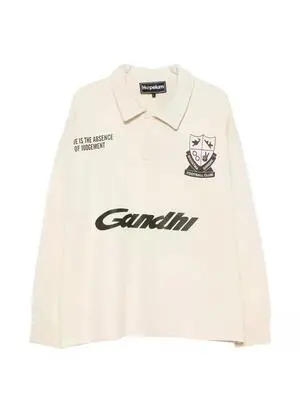 HOPEIUM Logo-print Polo-collar Sweater