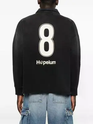 HOPEIUM Logo-print Polo-collar Sweater