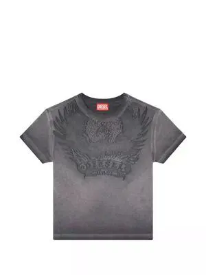 DIESEL® Devoré Phoenix Cotton T-shirt - Grey