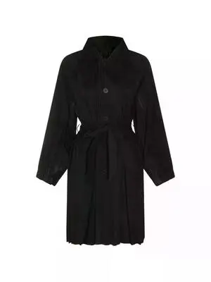 Issey Miyake Pleated Belted Coat