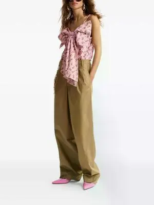 Essentiel Antwerp Pleated Pearl-detail Trousers