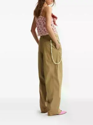 Essentiel Antwerp Pleated Pearl-detail Trousers
