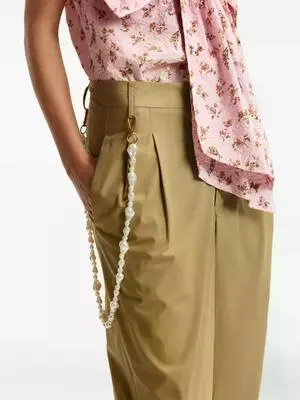 Essentiel Antwerp Pleated Pearl-detail Trousers