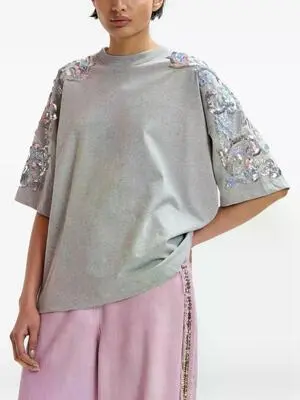 Essentiel Antwerp Sequin And Bead Embellished T-shirt