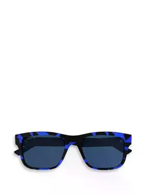 Gucci Rectangle-frame Sunglasses - Blue