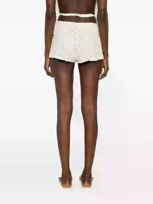 ACTUALEE Sequin-embellished Crochet Knit Shorts