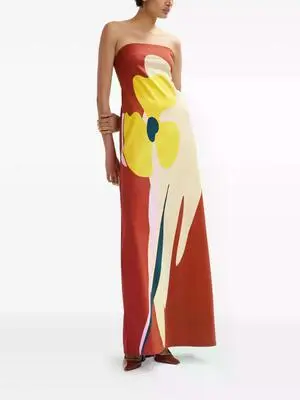 Essentiel Antwerp Jannick Floral-print Strapless Maxi Dress