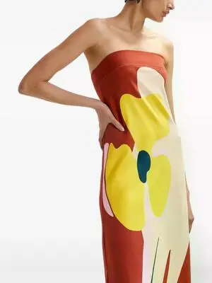 Essentiel Antwerp Jannick Floral-print Strapless Maxi Dress