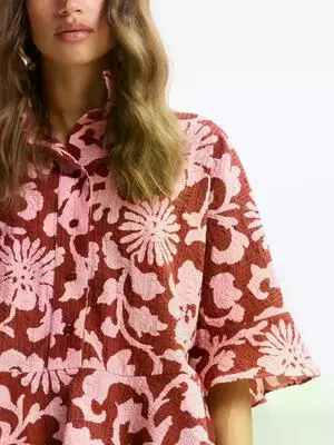 Essentiel Antwerp Floral-print Peplum-hem Blouse