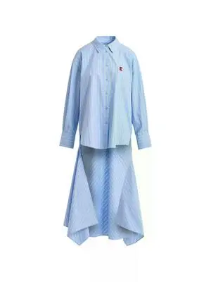 Essentiel Antwerp Striped Shirt With Asymmetrical Hem