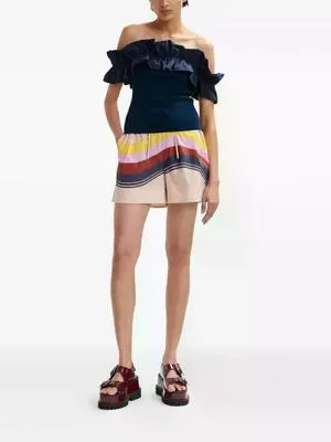 Essentiel Antwerp Stripe-print Mini Shorts