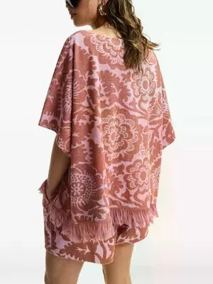 Essentiel Antwerp Floral-jacquard Fringed T-shirt