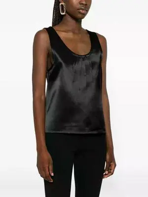 Saint Laurent Cassandre Pleated Top