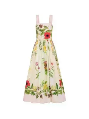 Oscar De La Renta Square Neck Day Dresses