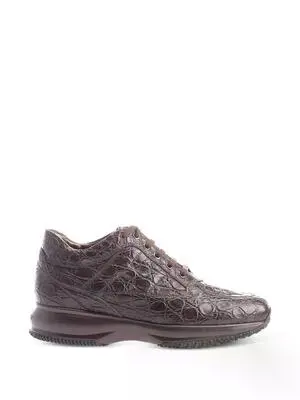 Hogan Crocodile-effect Leather Sneakers