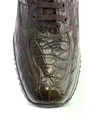 Hogan Crocodile-effect Leather Sneakers