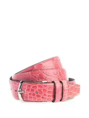 ANDREA D'AMICO Crocodile-effect Belt - Pink