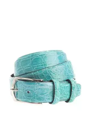 ANDREA D'AMICO Crocodile-effect Leather Belt