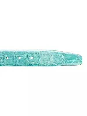 ANDREA D'AMICO Crocodile-effect Leather Belt