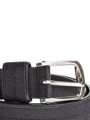 LANVIN Grosgrain-trim Leather Belt