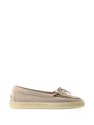 SUMMERY COPENHAGEN Suede Fringed Detail Sneakers - Neutrals