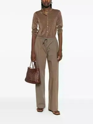 ROBERTO COLLINA Metallic Effect Fine Knit Cardigan