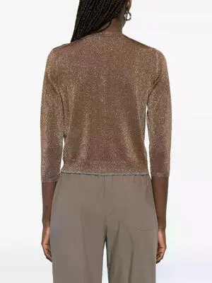 ROBERTO COLLINA Metallic Effect Fine Knit Cardigan