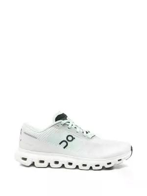 On Logo Print Lace Up Sneakers - Grey