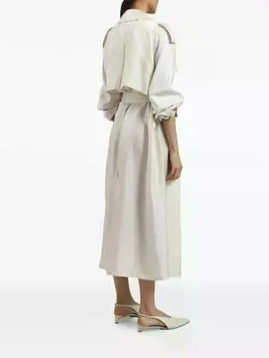 THE FRANKIE SHOP Double-breasted Belted Trench Coat