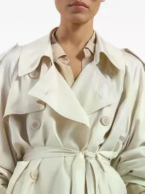 THE FRANKIE SHOP Double-breasted Belted Trench Coat