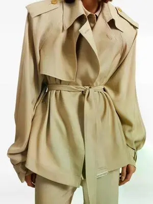 THE FRANKIE SHOP Buttoned Belted Coat