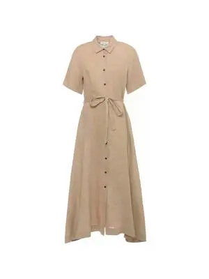 Antonelli Firenze Belted Button-down Midi Dress