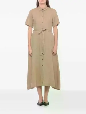 Antonelli Firenze Belted Button-down Midi Dress